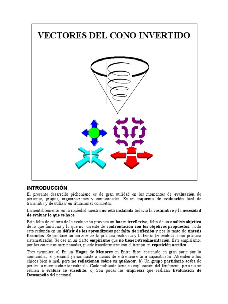 VECTORES DEL CONO INVERTIDO - Dr. Enriqu | PDF | Aprendizaje | Evaluación