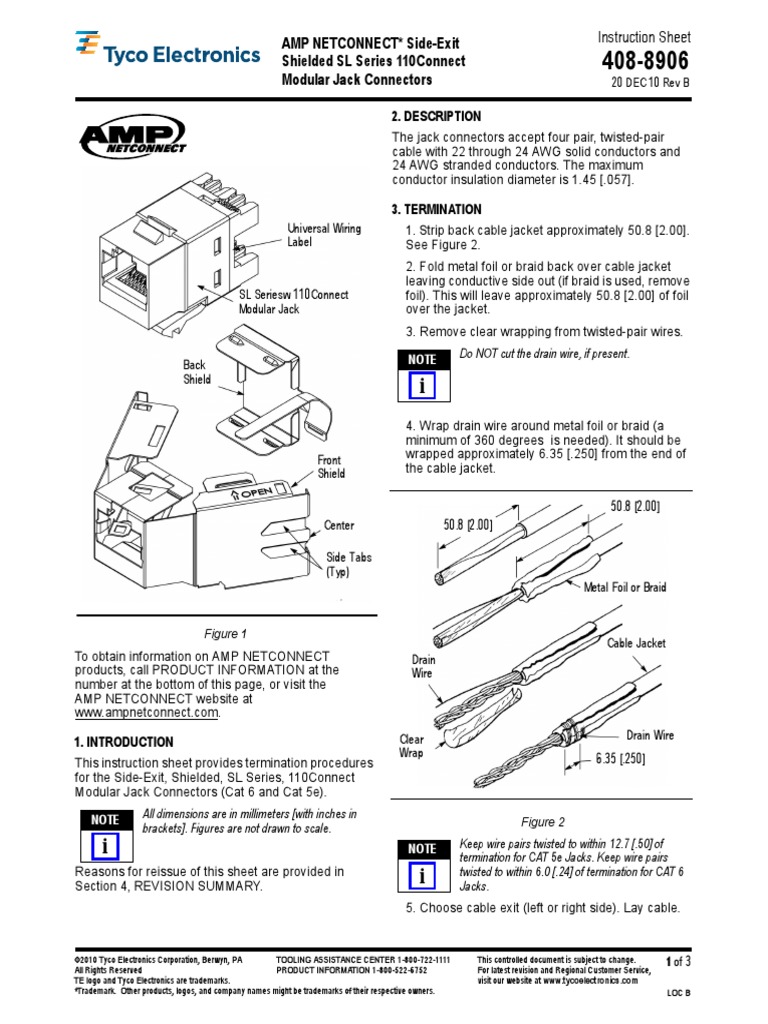 408-8906 Instruction Sheet RevB | PDF | Components | Wire