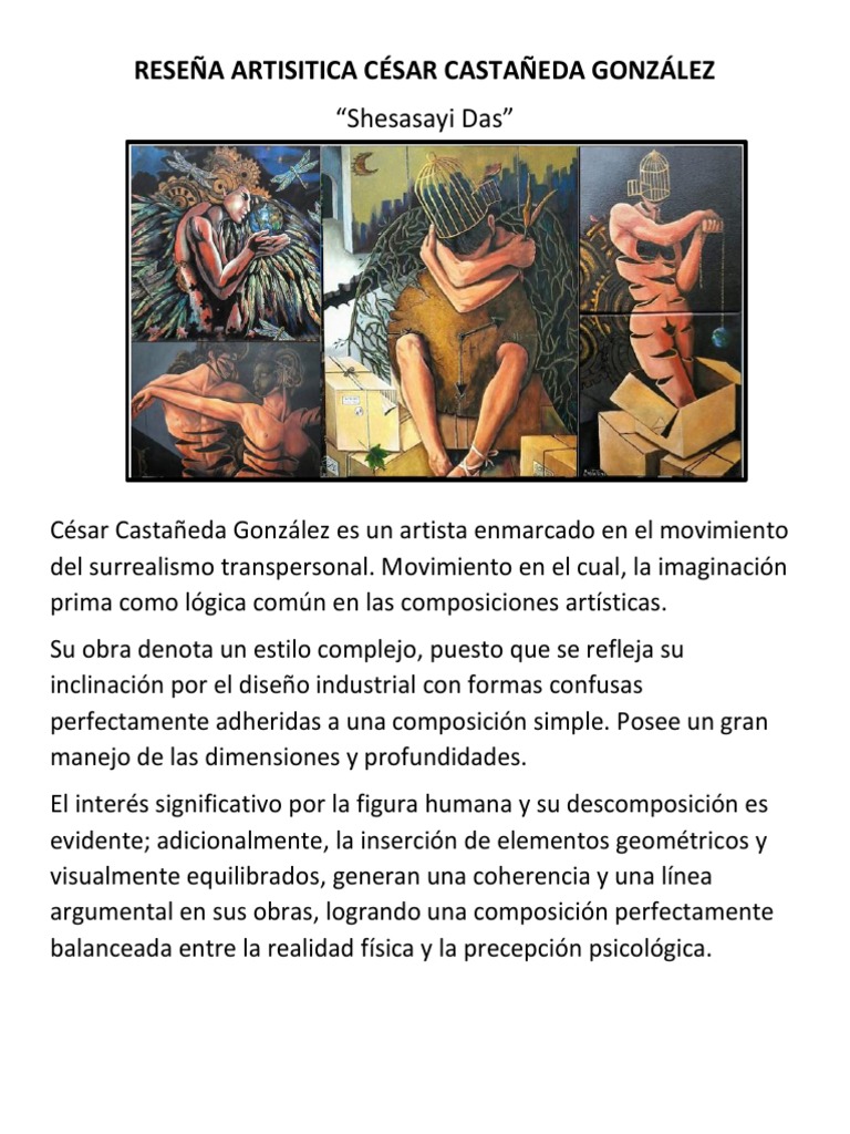 Reseña para Avaluo de Obras de Arte | PDF