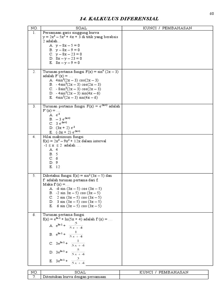 14.kalkulus Deferensial | PDF