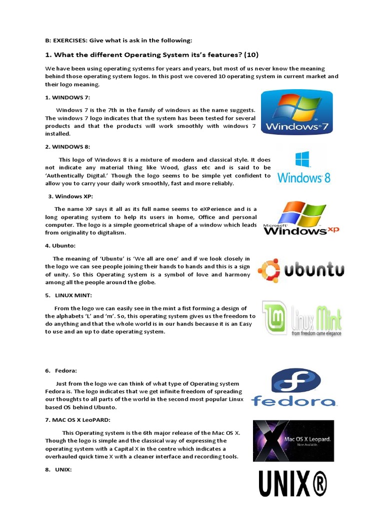 Operating Systems and Their Logos Explained | PDF | Operating System | Ios