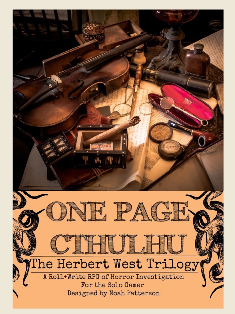 One Page Cthulhu - The Herbert West Trilogy (Roll&Write) | PDF | Books ...