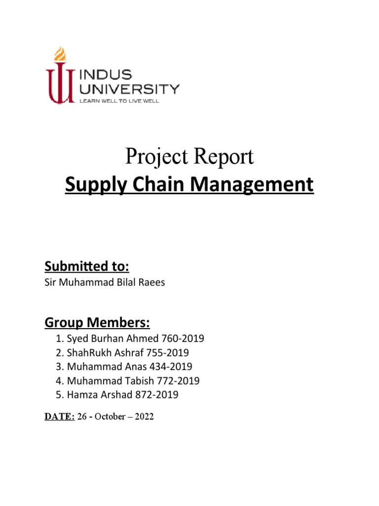 Supply Chain Management Project | PDF | Supply Chain | Textiles