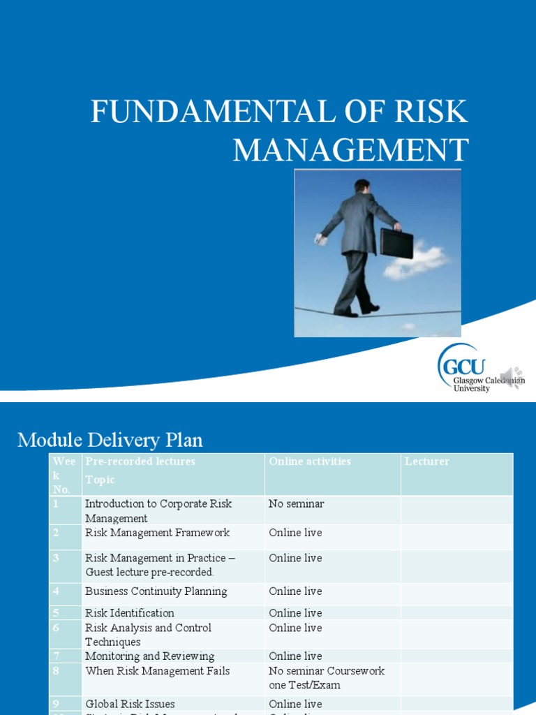 Risk Management Course Overview | PDF | Risk | Risk Management