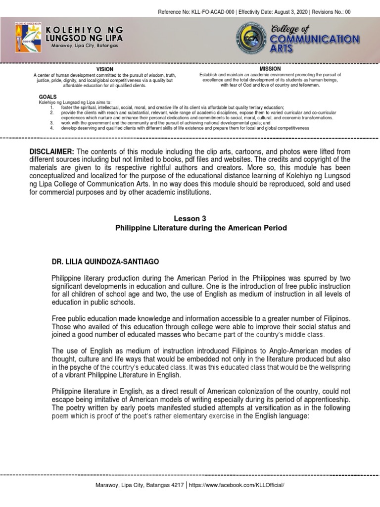 LIt1 Lesson3 | Download Free PDF | Philippines