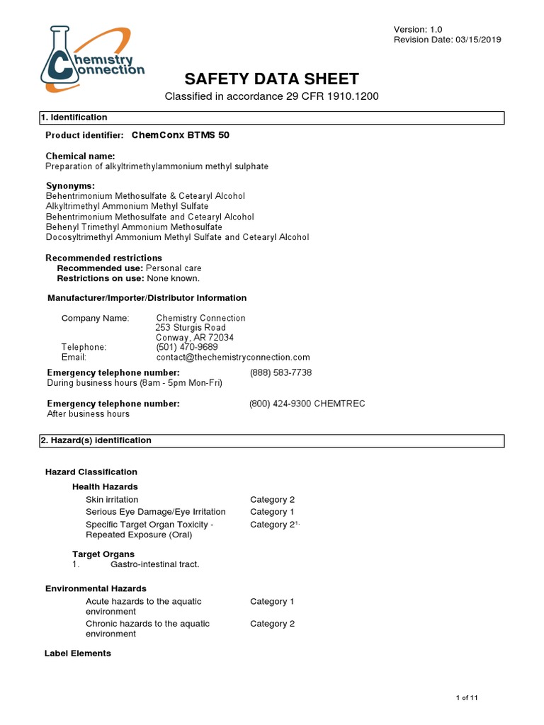 Sds BTMS | PDF | Toxicity | Firefighting