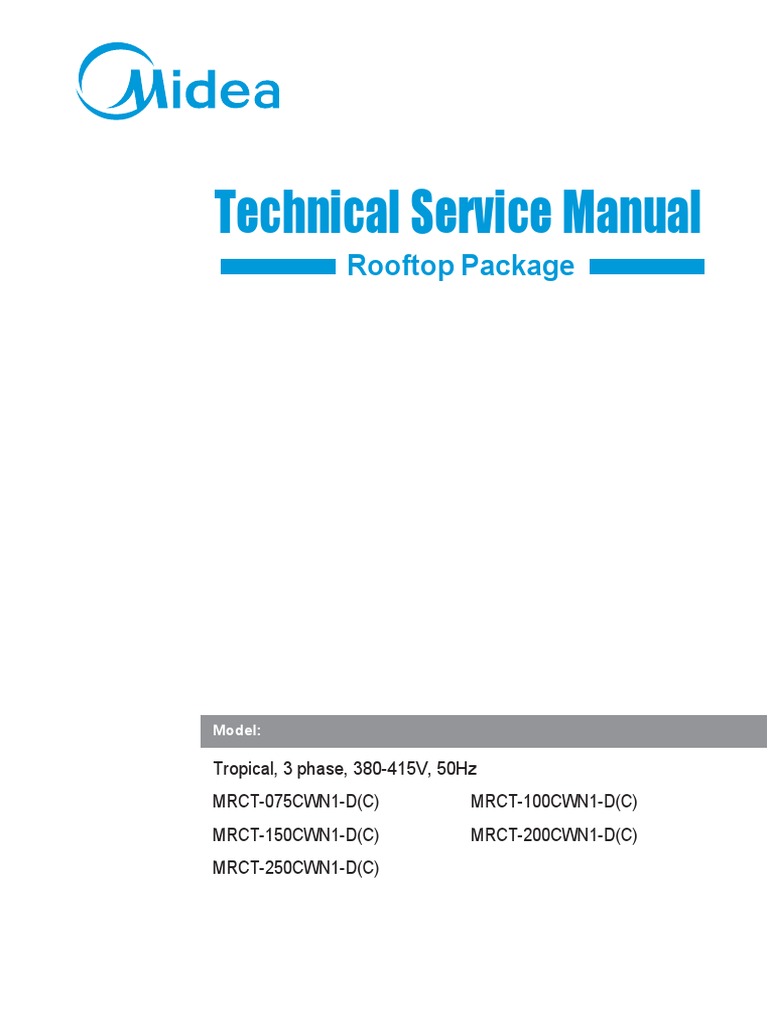 Serivice Manual Package CP | PDF | Air Conditioning | Pipe (Fluid Conveyance)