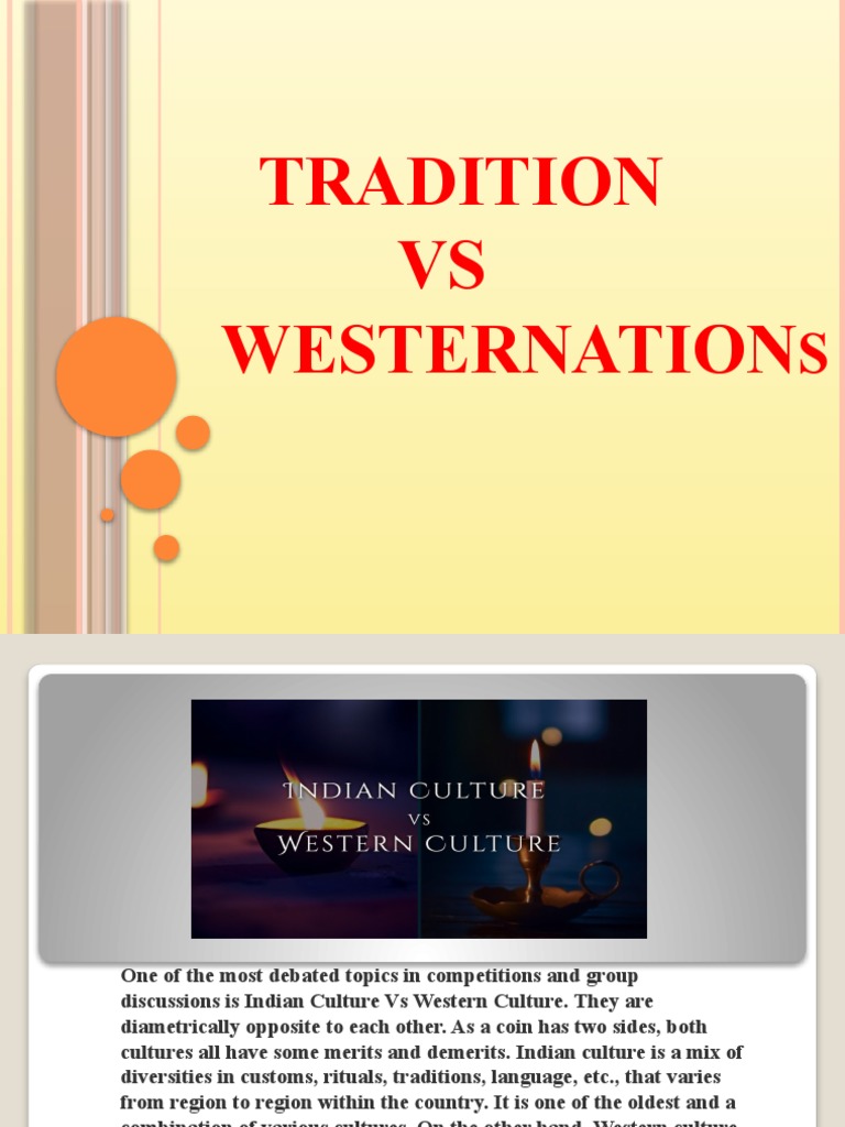 Indian vs Western Culture: A Comparative Study | PDF | Traditions ...