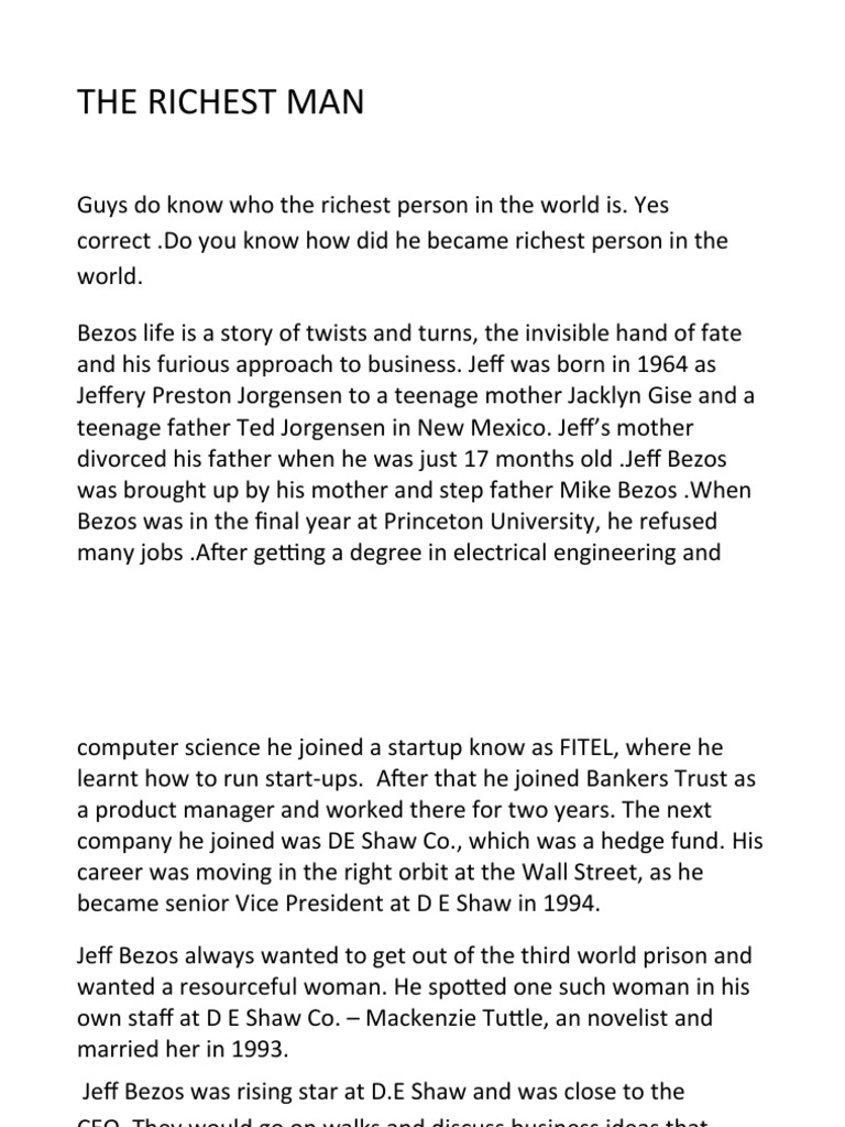 The Richest Man | PDF