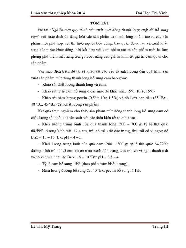 Le Thi My Trang Tomtat | PDF