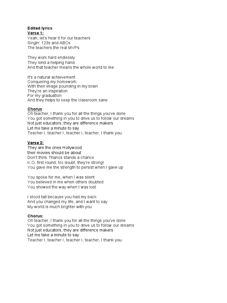 Lyrics | PDF