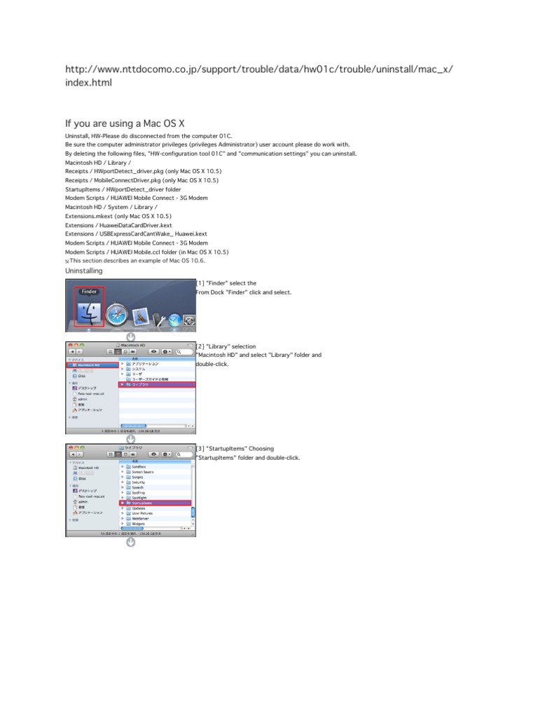 Huawei 3G Modem Driver Removal | PDF | Finder (Software) | Computer ...