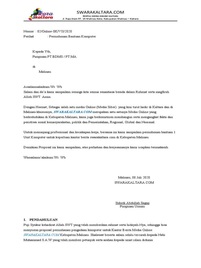 Proposal BDMS Komputer | PDF