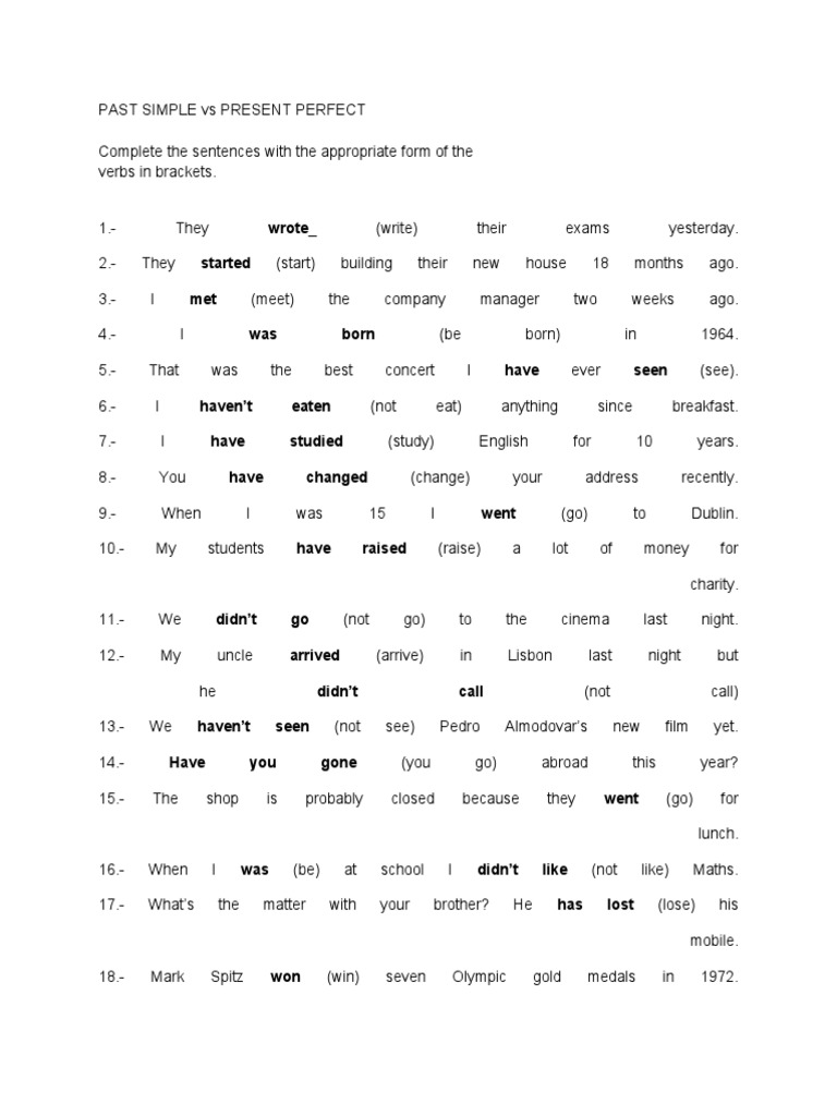 PRESENT PERFECT Lesson 12 A1-A2 | PDF | Syntax | Linguistics