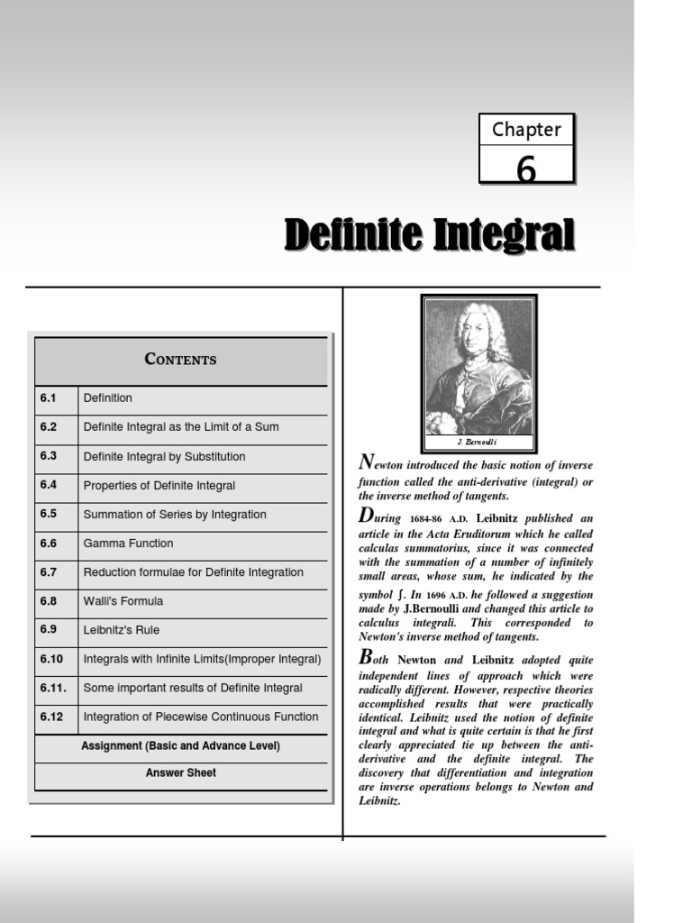 Definite Integral | PDF | Integral | Summation