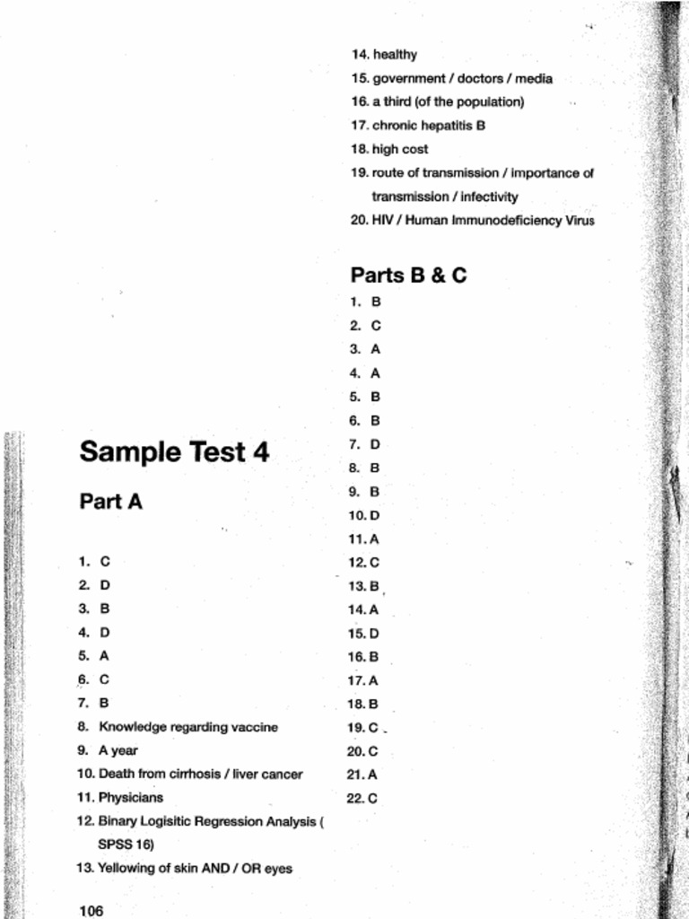 Oet Reading Sample Test 4 Answer Key | PDF
