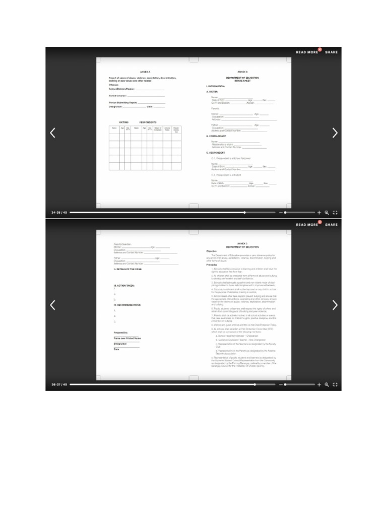 Intake Sheet (Guidance) | PDF