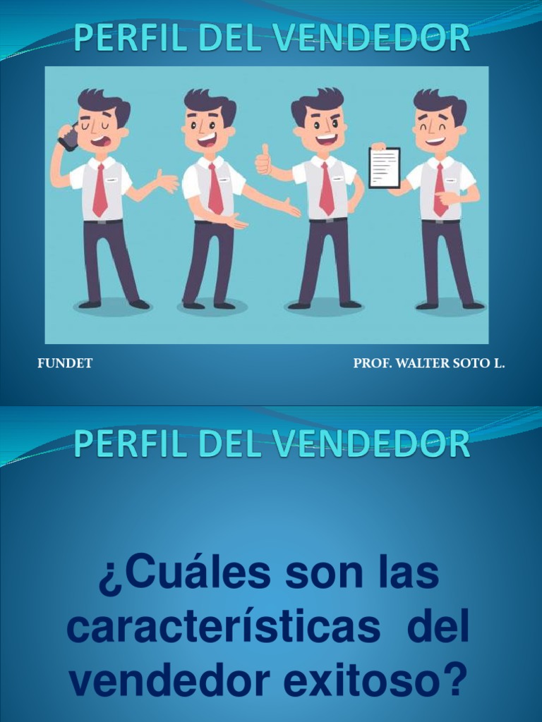 Sesion Perfil Del Vendedor | PDF | Cliente | Aprendizaje