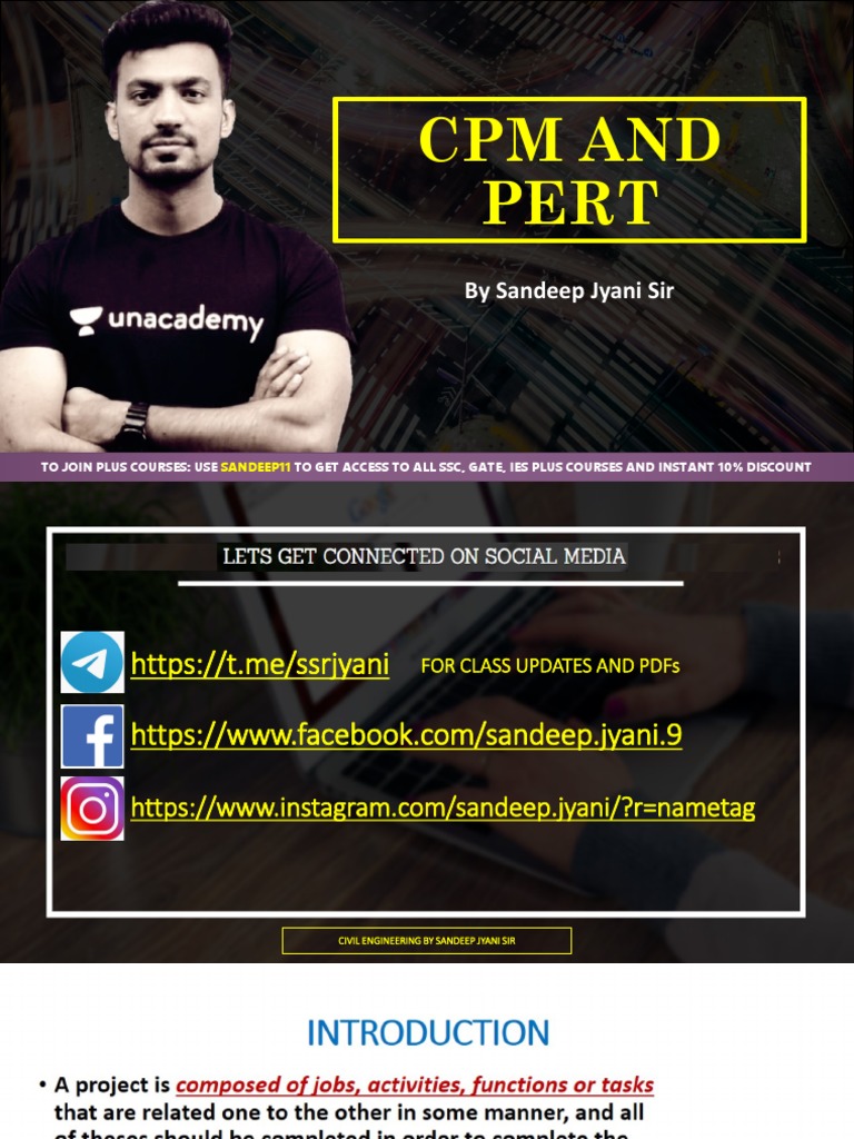 CPM PERT by Sandeep Jyani Sir PDF Notes Civil Engineering | PDF ... CPM PERT by Sandeep Jyani Sir PDF Notes Civil Engineering | PDF ...