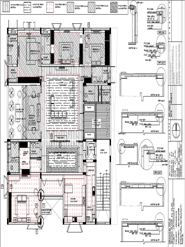 80 X 80 False Ceiling Plans 2 | PDF | Buildings And Structures ...