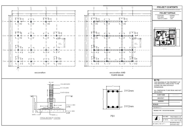 WD Excavation Drawing | PDF | Design