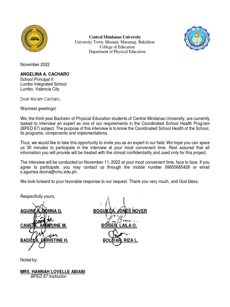 SAMPLE Request - Letter | PDF