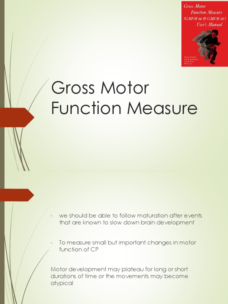 Gross Motor Function Measure | PDF | Anatomical Terms Of Motion ...