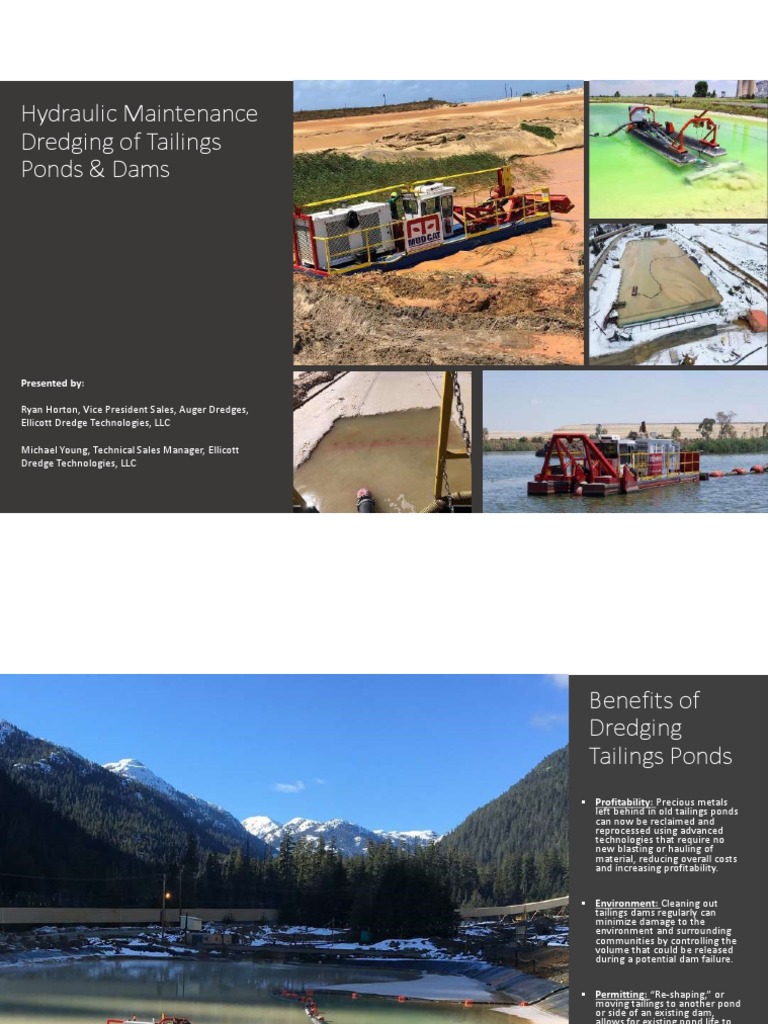 Webinar ASPINDO-Hydraulic Maintenance Dredging of Tailings Ponds & Dams | PDF | Dredging | Pump