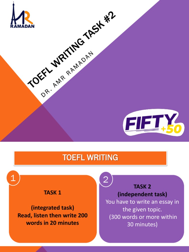 TOEFL Task 2 - Part One | PDF | Teachers | Educational Technology