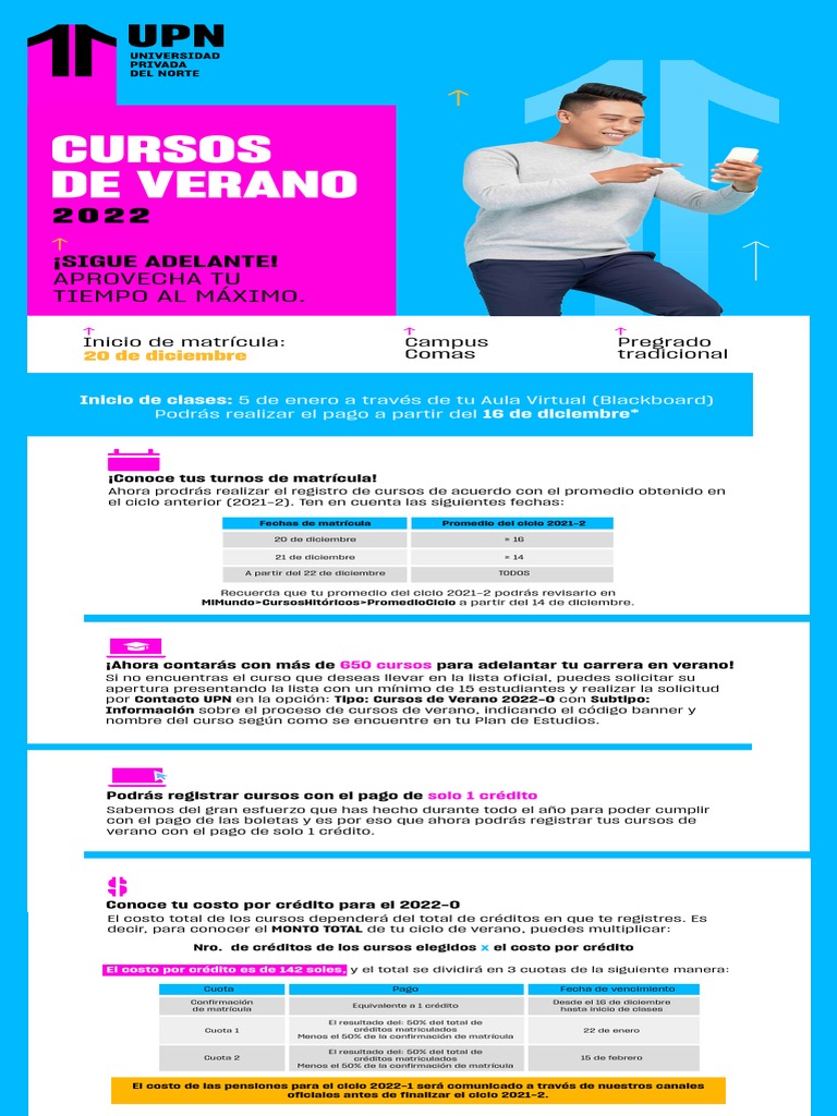 Upn PG Cursos de Verano Comas 2022 0 | PDF | Tarjeta de crédito | Visa Inc.