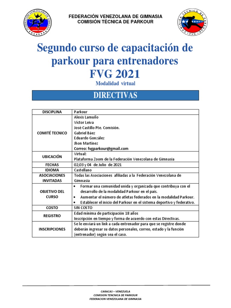Directrices Curso de Entrenadores | Descargar gratis PDF | Venezuela