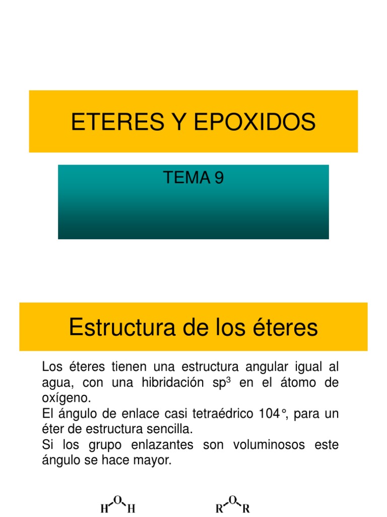 Eteres PDF | PDF | Éter | Polaridad química