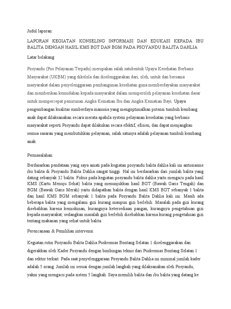 Borang Gizi BGT BGM | PDF | Pengembangan Diri