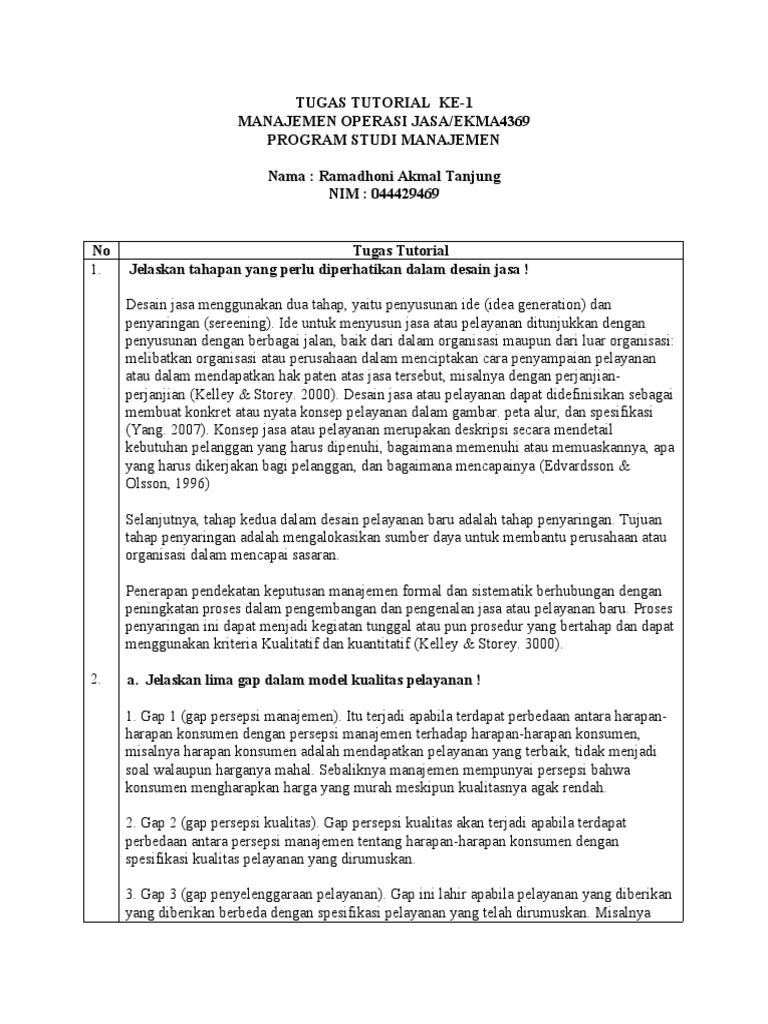 Tugas 1-Ekma4369 | PDF | Bisnis