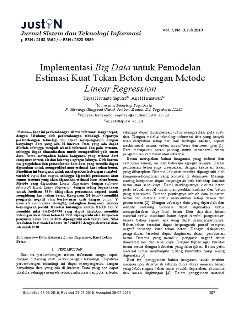Implementasi Big Data Untuk Pemodelan Estimasi Kua | PDF