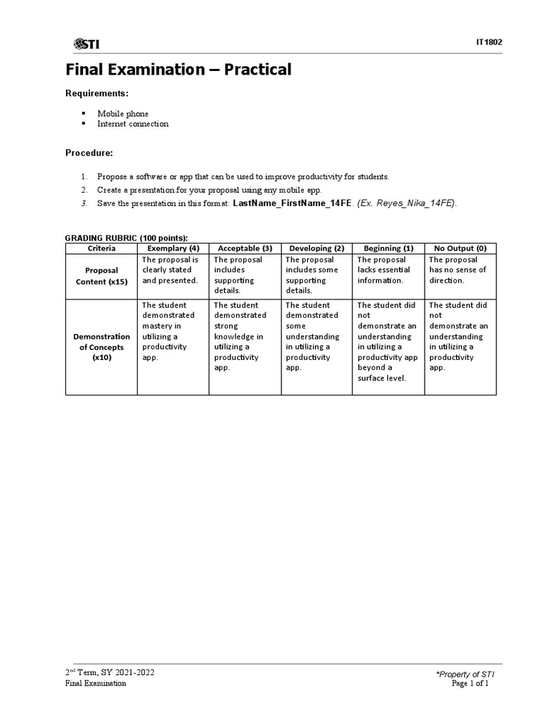 IT802 Final Practical Exam | PDF
