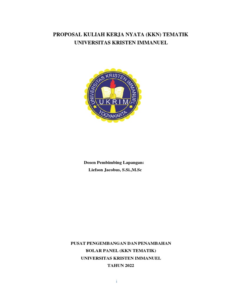 PROPOSAL - KKN - TEMATIK Rev | PDF | Seni