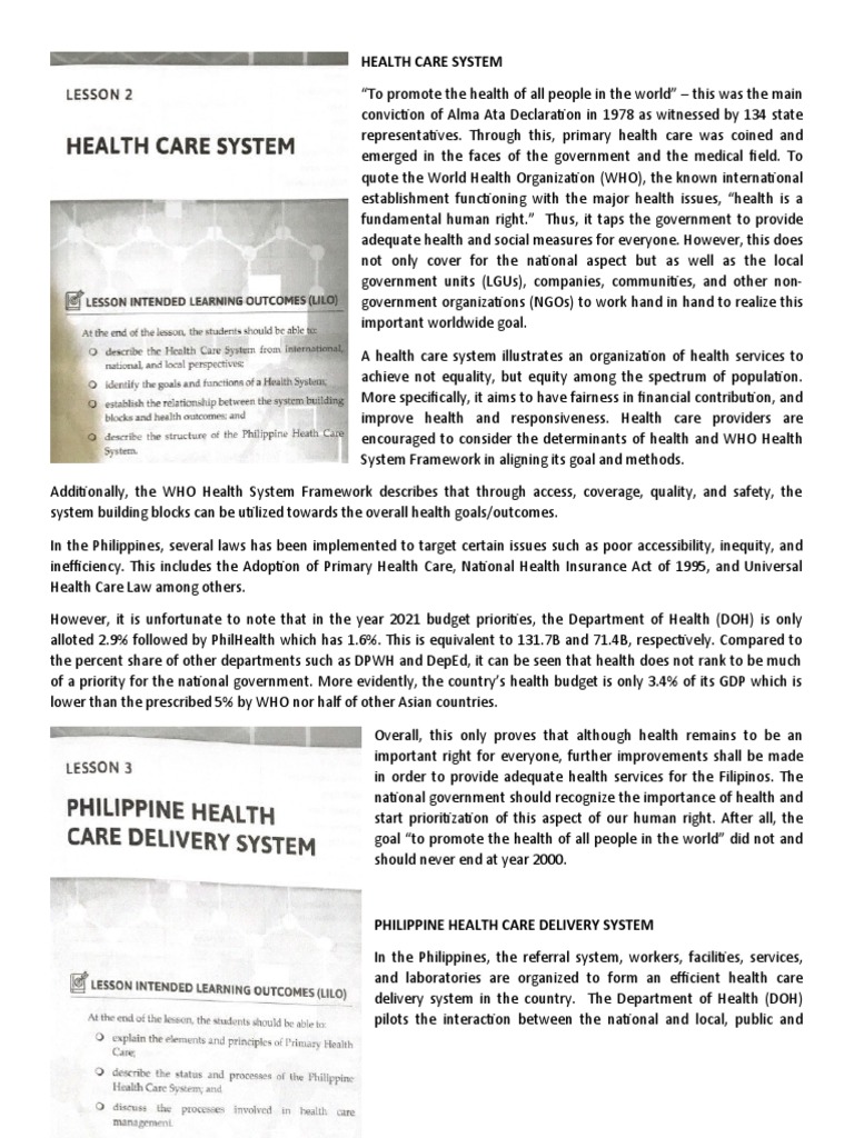 Philippine Health Care System Overview | PDF | Health Informatics ...