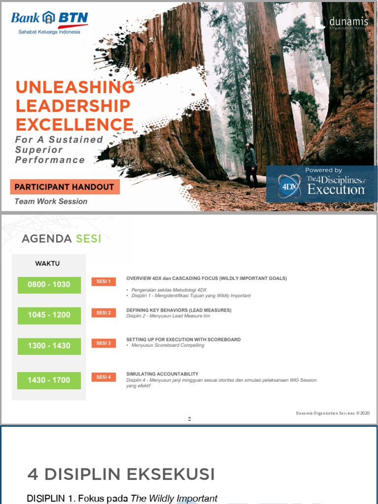 BTN Handout 4DX Team Work Session - Compressed | PDF | Financial Services | Banking