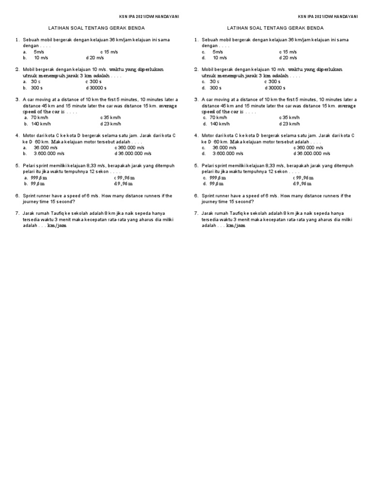 Latihan Gerak | PDF | Griya & Taman | Teknologi & Rekayasa