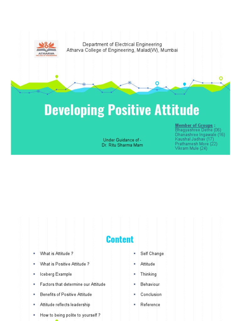 Developing Positive Attitude PCE | PDF | Attitude (Psychology) | Thought