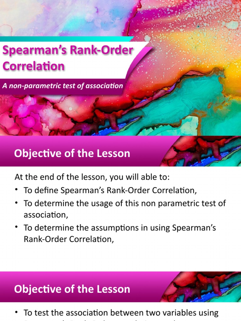 Spearman Rank Correlation | PDF | Spearman's Rank Correlation ...