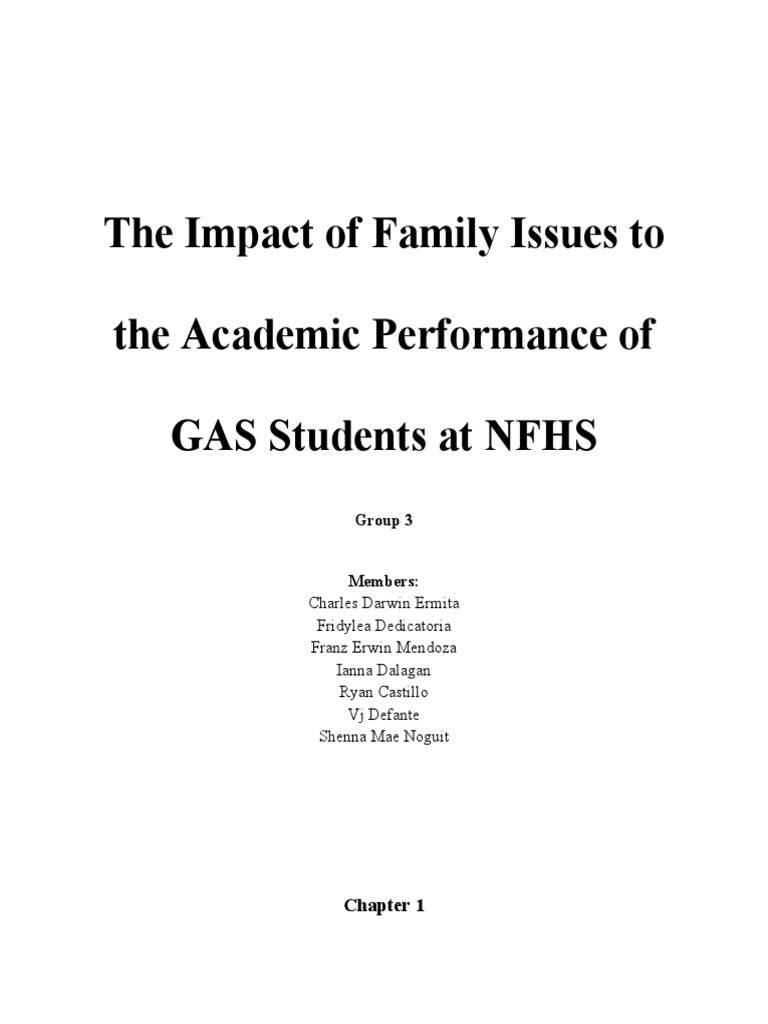 Family Issues Impact on GAS Students' Grades | PDF | Psychology | Family