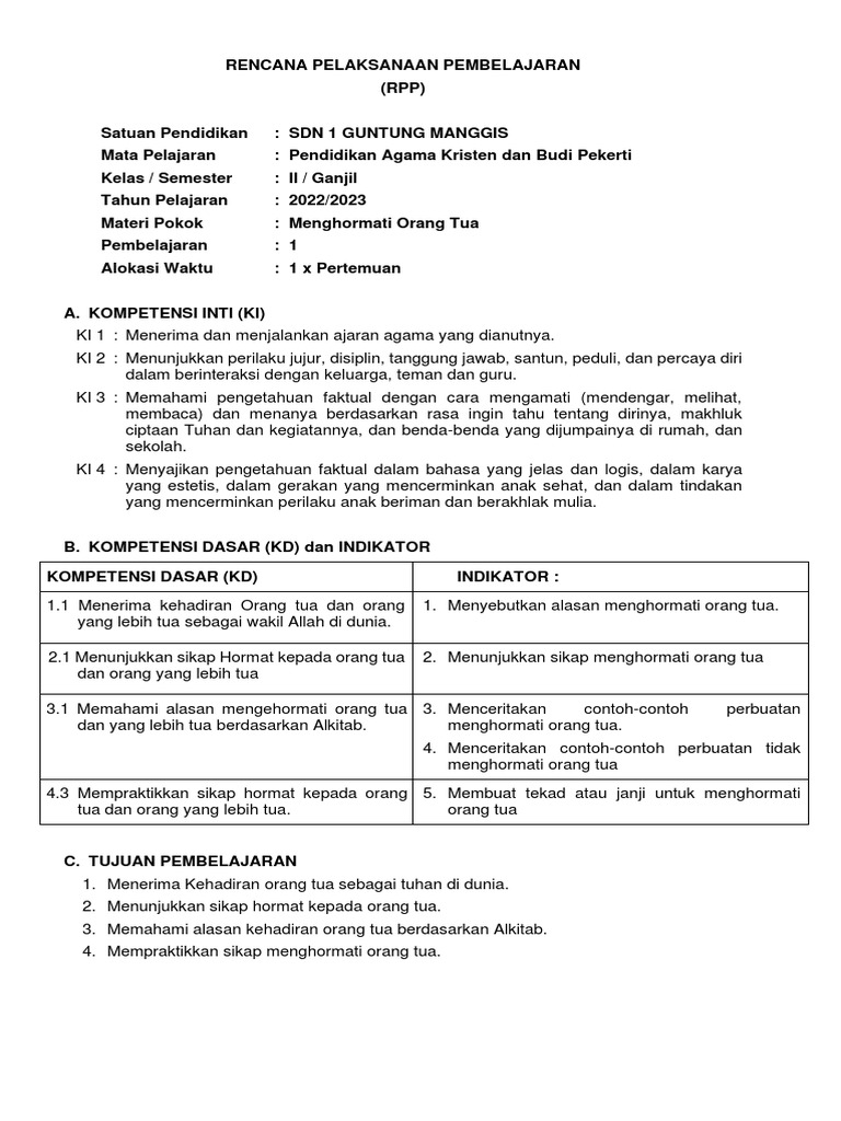 RPP 1 Baru | PDF