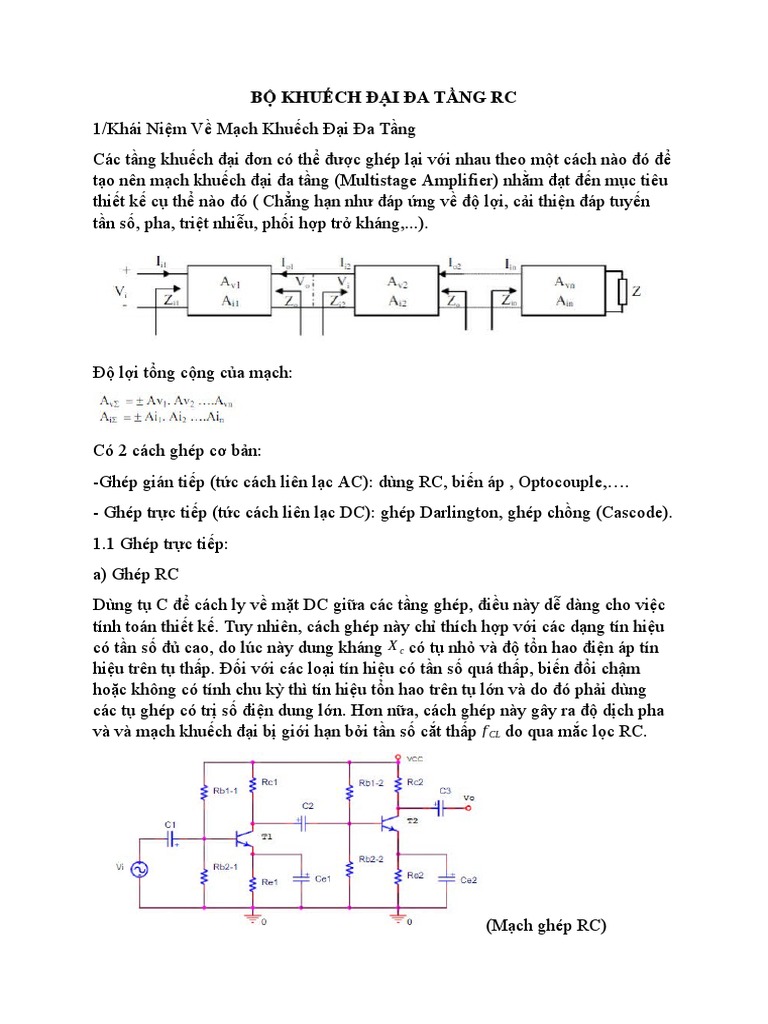 BỘ KHUẾCH ĐẠI ĐA TẦNG RC | PDF