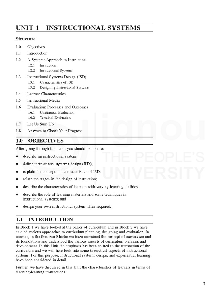 Instructional System | PDF | Instructional Design | Learning