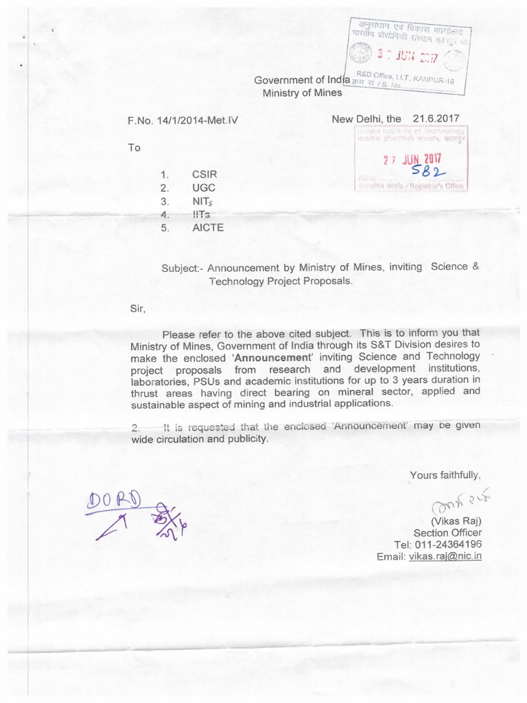 Project Proposal by Ministry of Mines | PDF