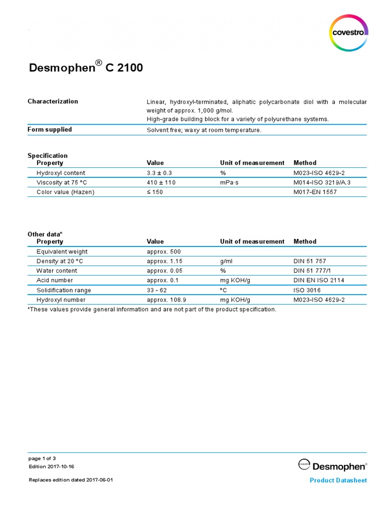 Desmophen C 2100 - en - 06363857 17959237 20766545 | PDF ...