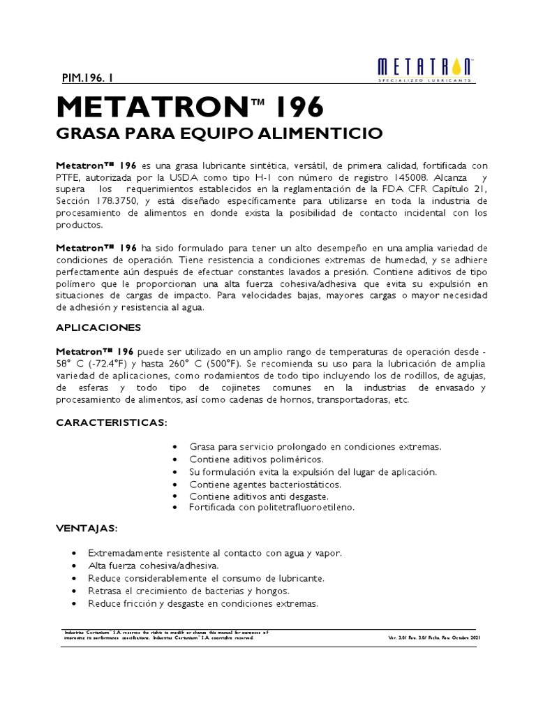 62a0c9c0f0e771e7aad8cdf2 - METATRON 196 Spanish A | PDF | Rodamiento ...