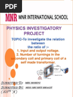 Physics Investigatory Project Faradays Law Electromagnetic Induction ...